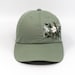 Sage Green Floral Baseball Cap – Hand-embroidered Hat With White and ...