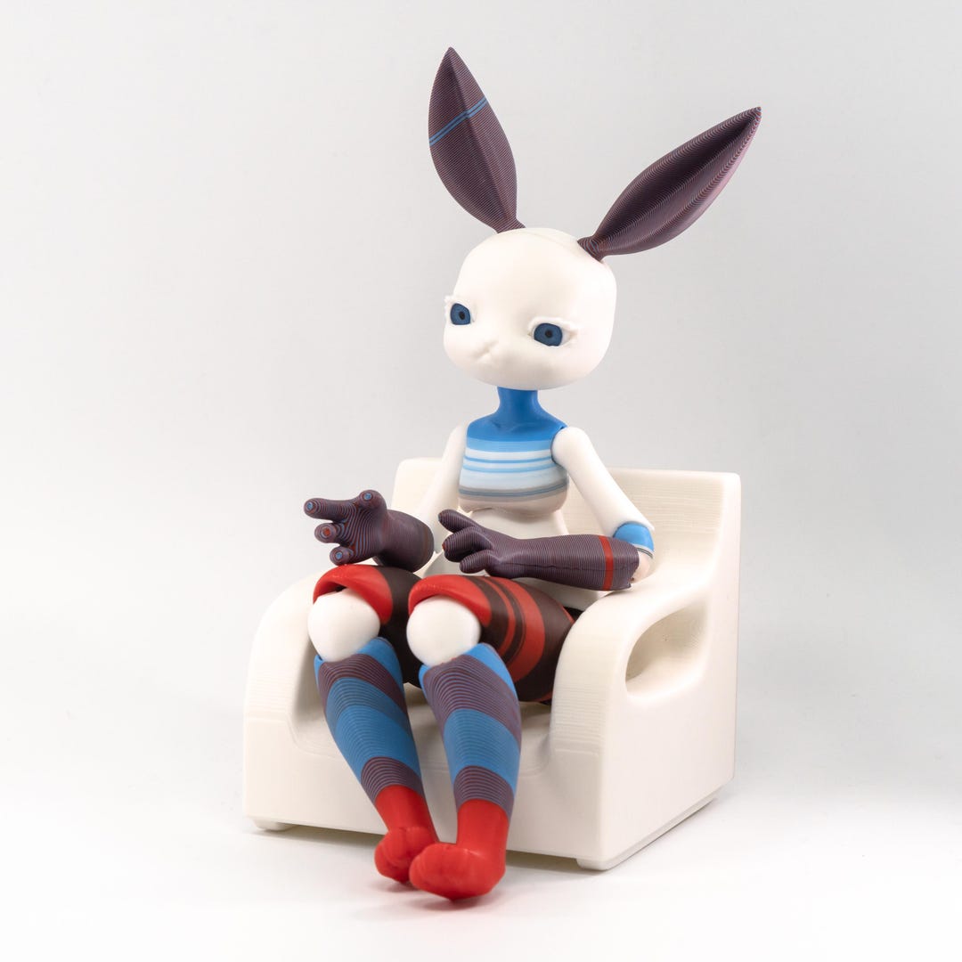 Imperfect 3D Printed BJD Bunny Doll 30cm 1/6 Scale Art Doll - Etsy UK