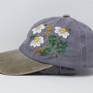 Hand Embroidered Daffodils Flower Hat Cap Wash Cotton - Etsy