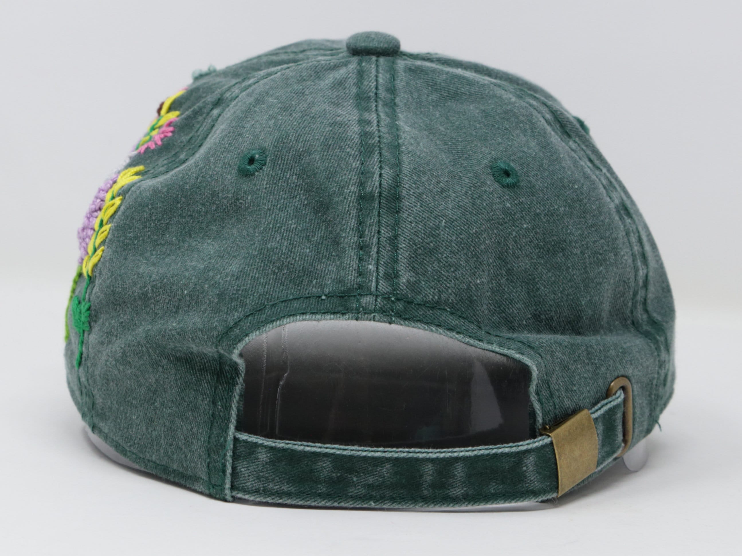 Hand Embroidered Wash Cotton Ripped Baseball Cap Hand - Etsy