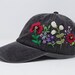Vintage Garden: Exquisite Hand-embroidered Daisy Flower Patterned Khaki ...