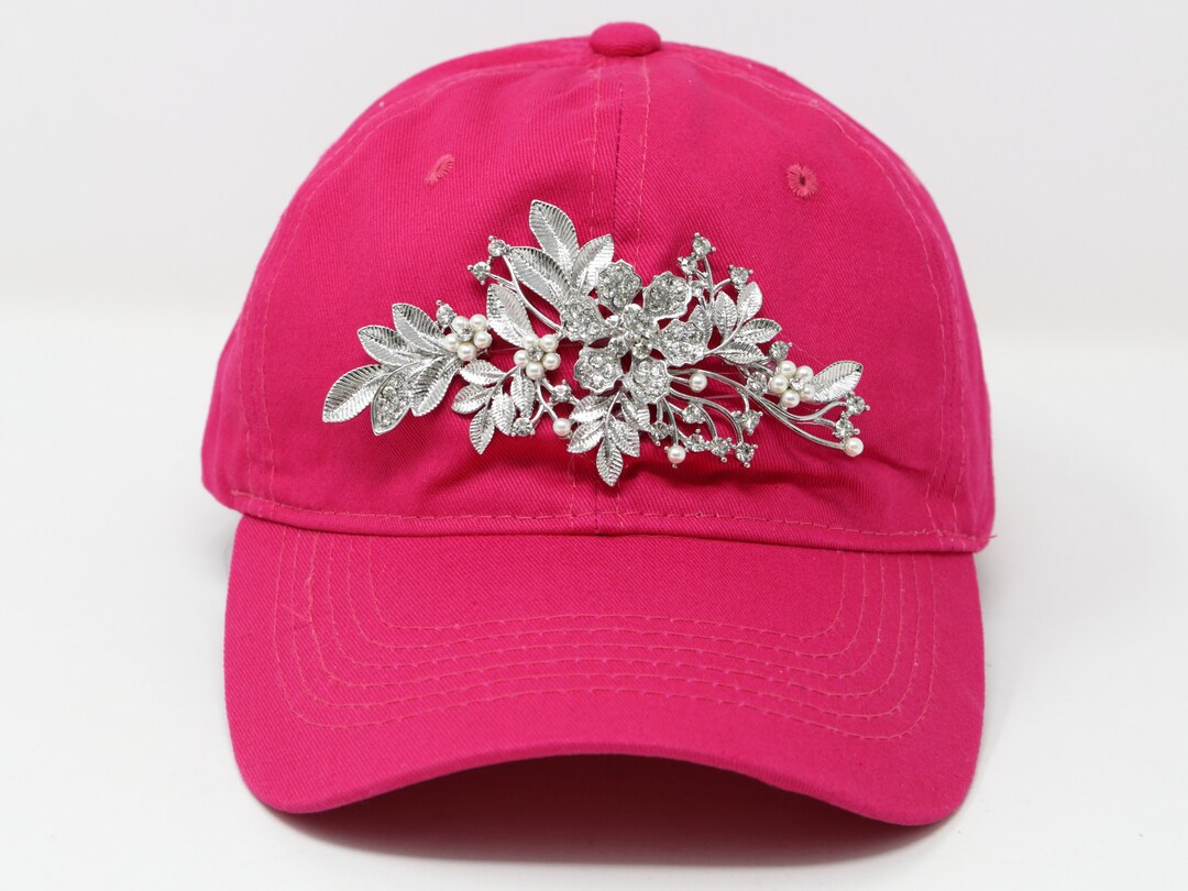 Unique Blink Blink Flower Decorated Cotton Baseball Cap, Women's Summer ...