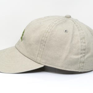 Arugula Embroidered Green Leaf Baseball Cap, Washed Cotton Curve Brim ...