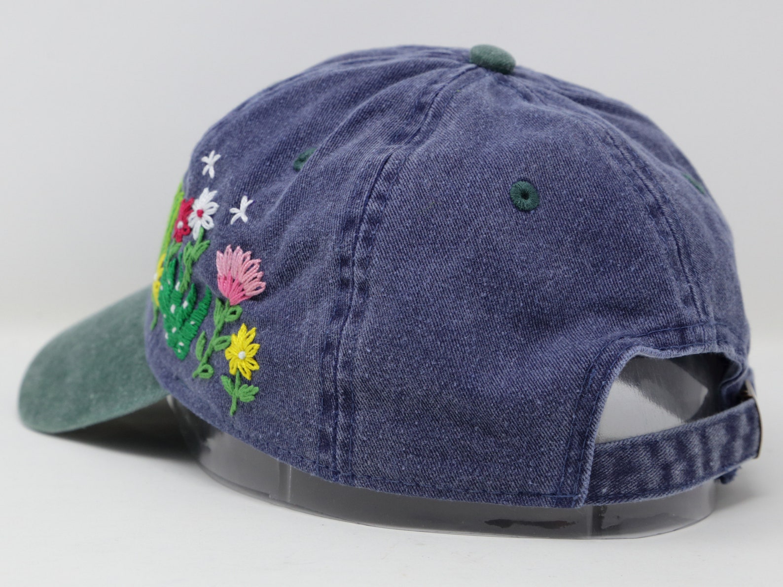 Hand Embroidered Cactus Cacti Hat Cap Wash Cotton Baseball - Etsy