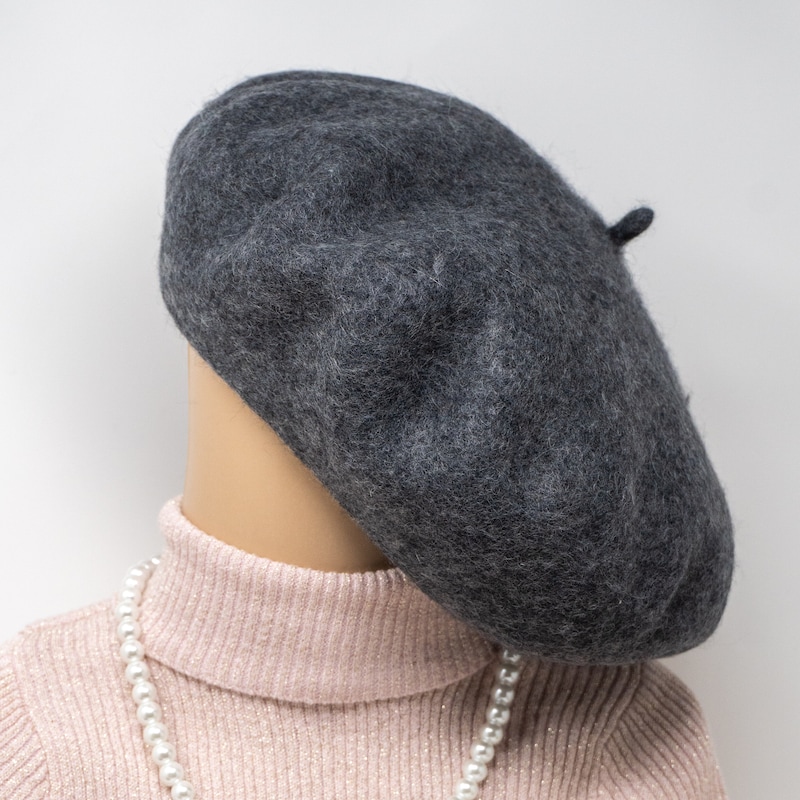 Black French Wool Beret - Etsy