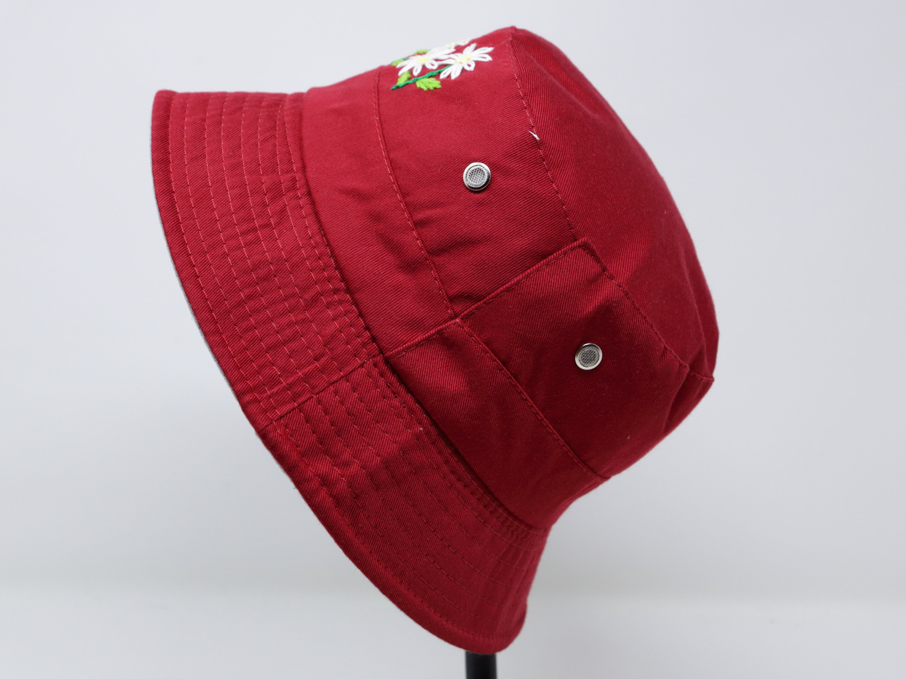 Hand Embroidered Daisy Flower Bucket Hat Lightweight Foldable - Etsy