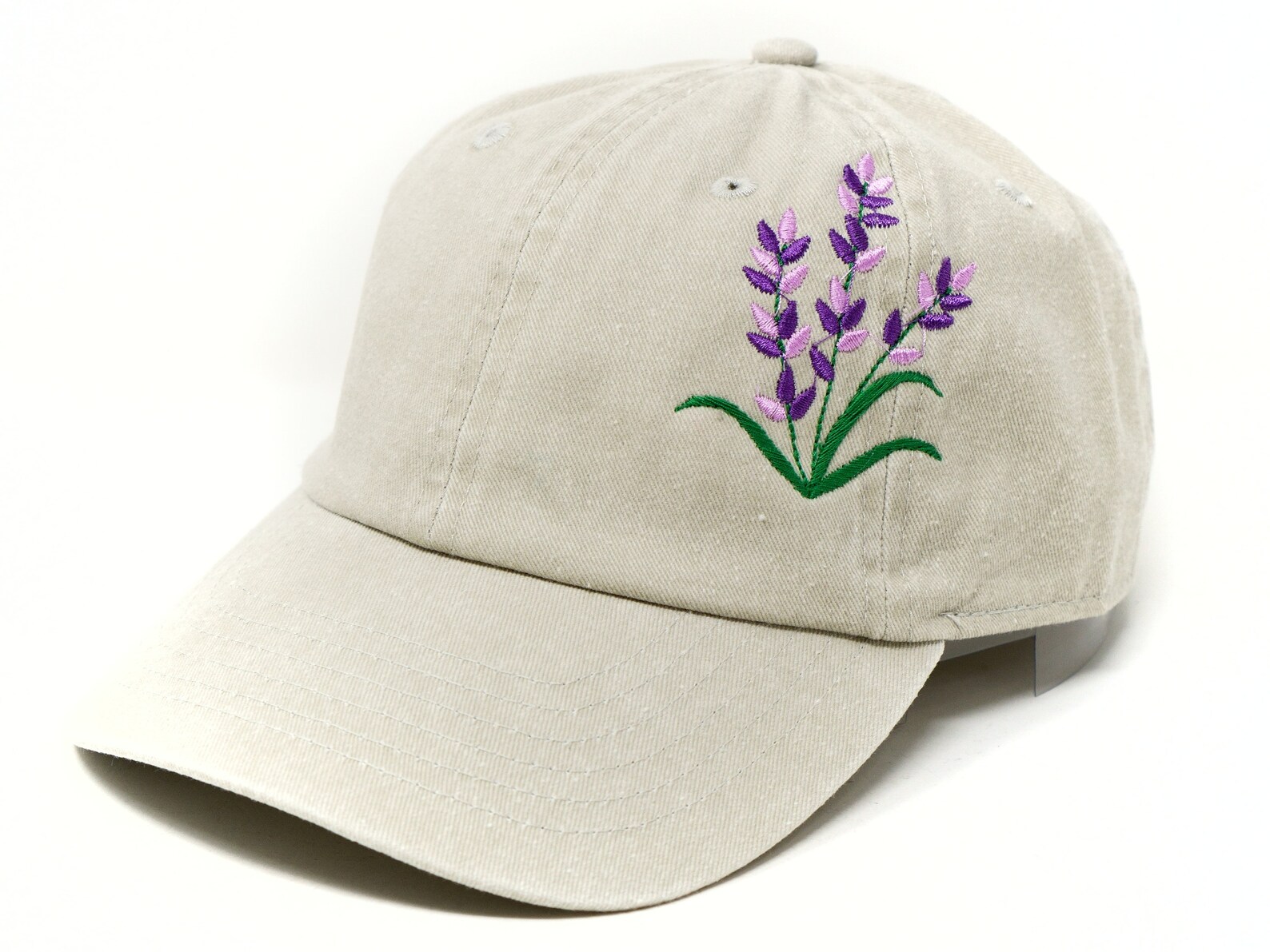 Lavender Embroidered Purple Blue Flower Baseball Cap Washed - Etsy