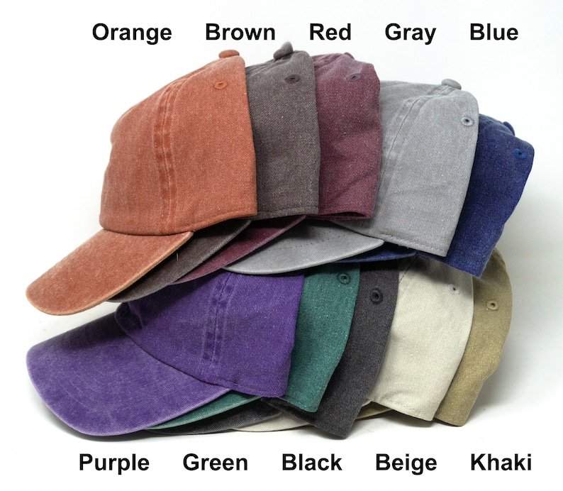 Red Poppy Flower Embroidered Baseball Cap, Washed Cotton Curve Brim ...