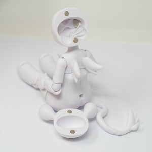 3D Printed BJD Furry Genshin Impact Melusine Inspired Doll 23cm 1/6 ...