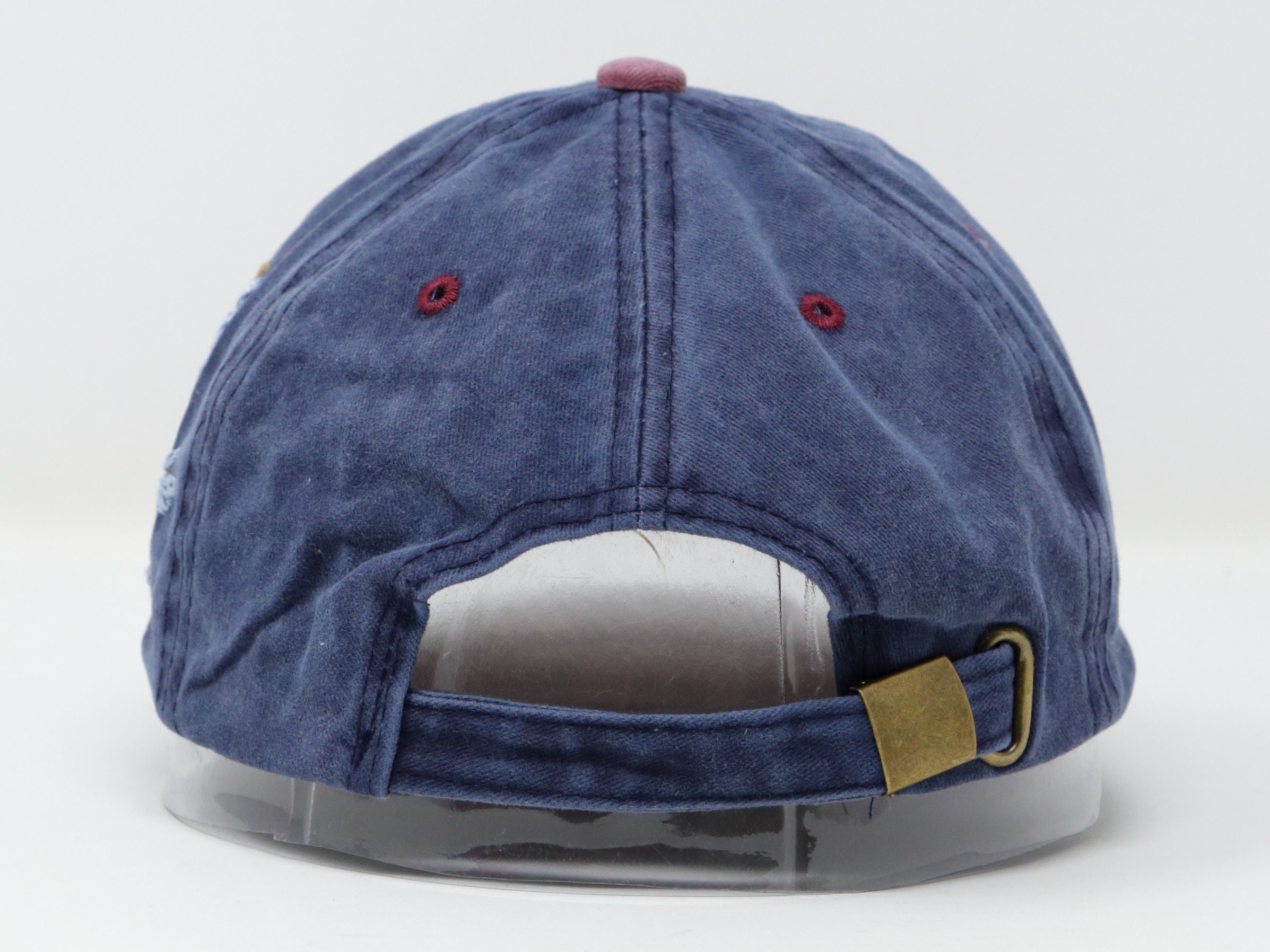 Wash Cotton Baseball Cap, Hand Embroidered Flower Hat Cap, 2 Tone ...