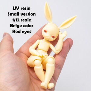 3D Printed PLA Plastic 30cm BJD Furry Bunny Ball Jointed - Etsy