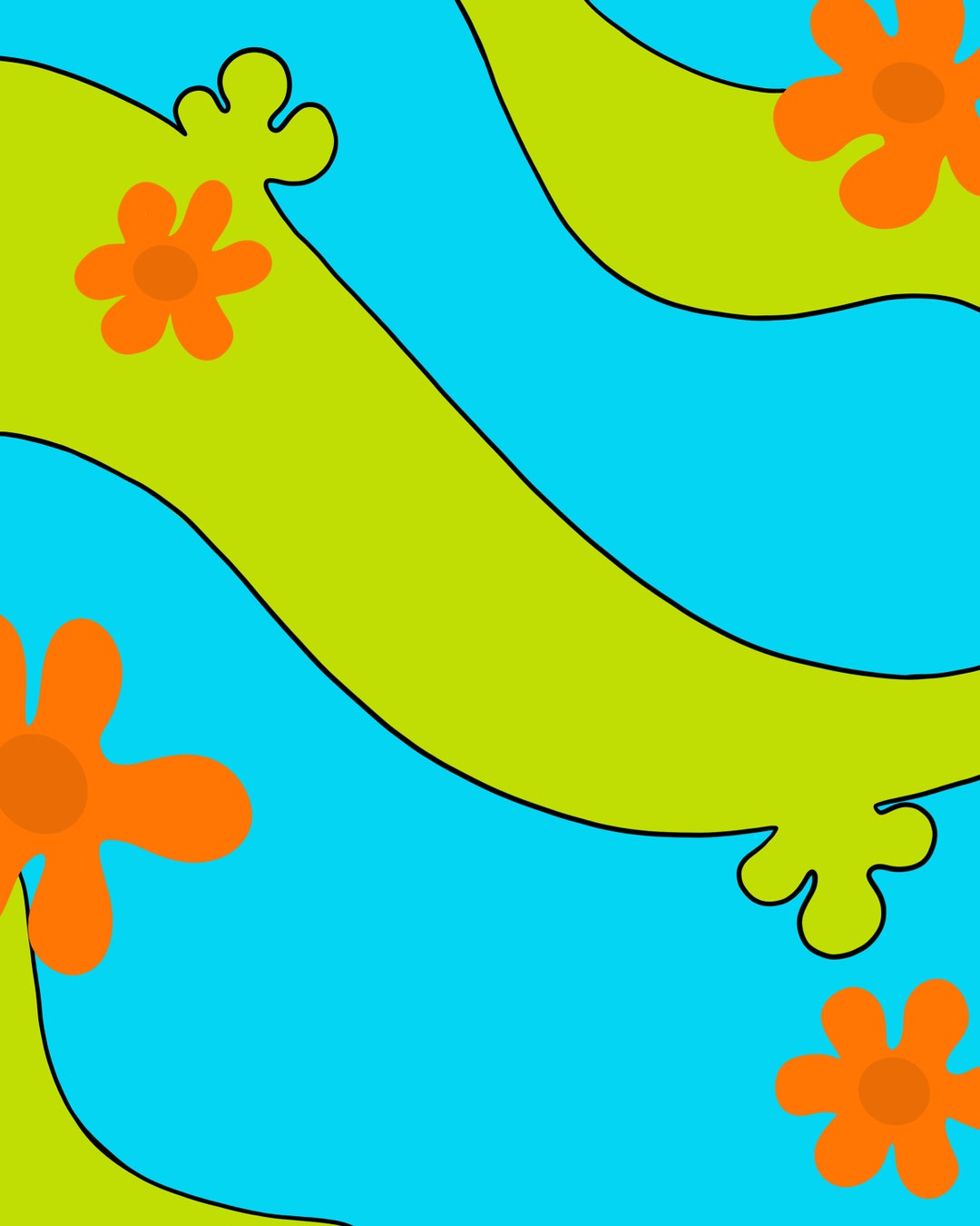 Groovy Background Digital Download Mystery - Etsy