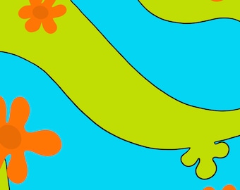 Groovy Flowers Scooby Doo