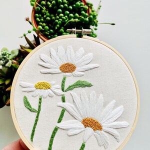Wild Daisy Embroidery Pattern. Botanical Embroidery PDF Pattern. 6 ...