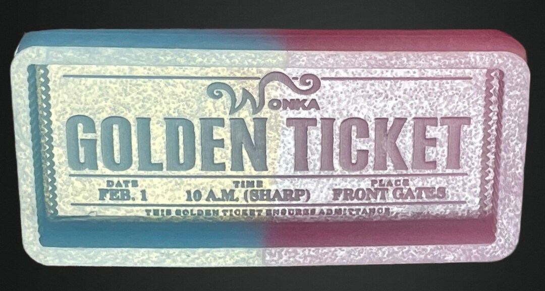 Wonka Golden Ticket Snap Bar Silicone Mould - Etsy