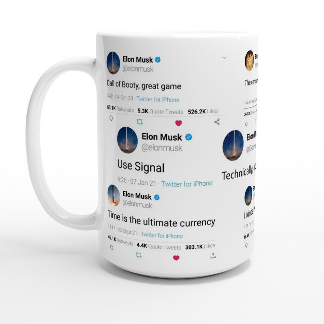Elon Musk Mug: the Best & Funniest Tweets - 15 Oz Mug - Etsy