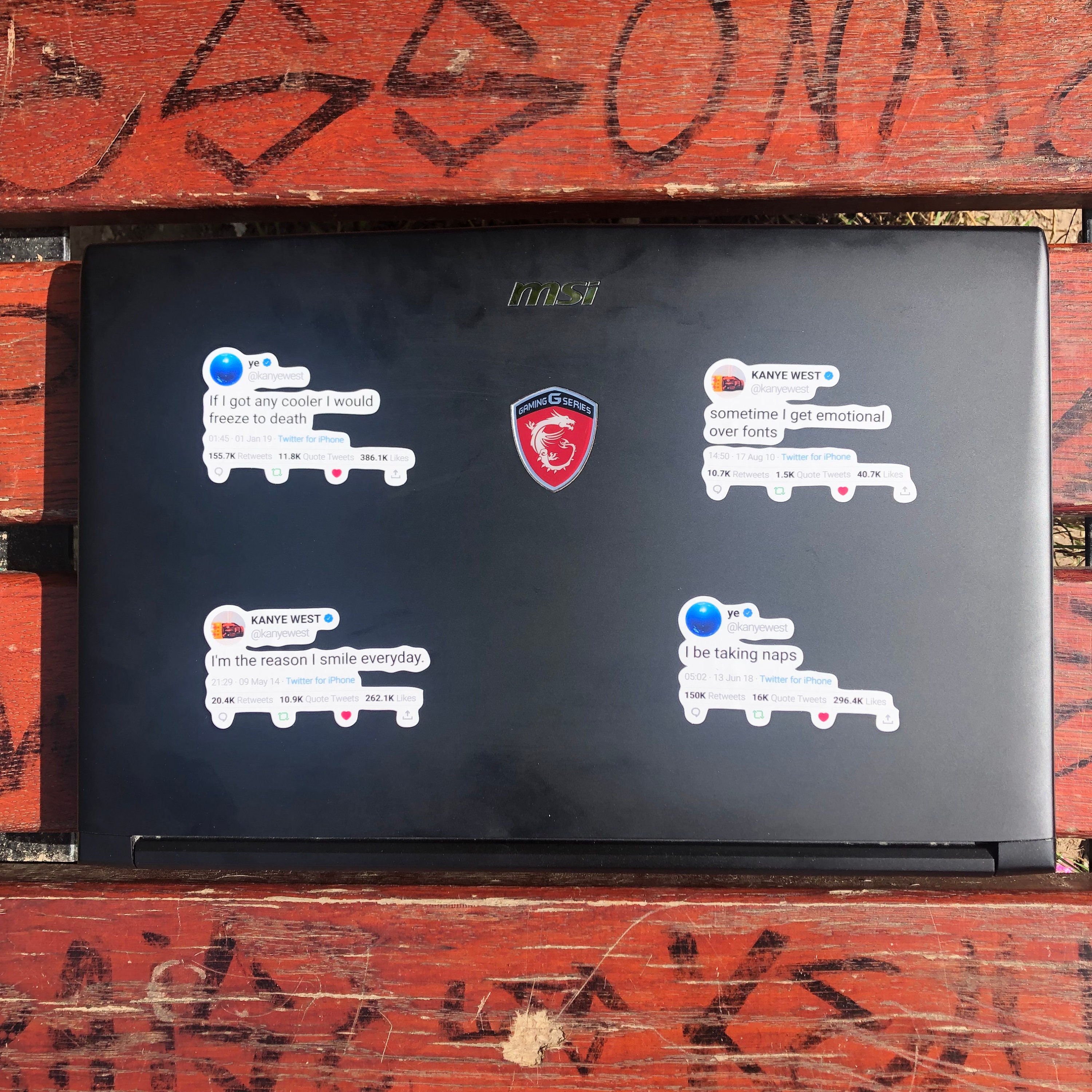 5 Kiss Cut Stickers Kanye West : 5 Funny Tweets Pack 4 - Etsy