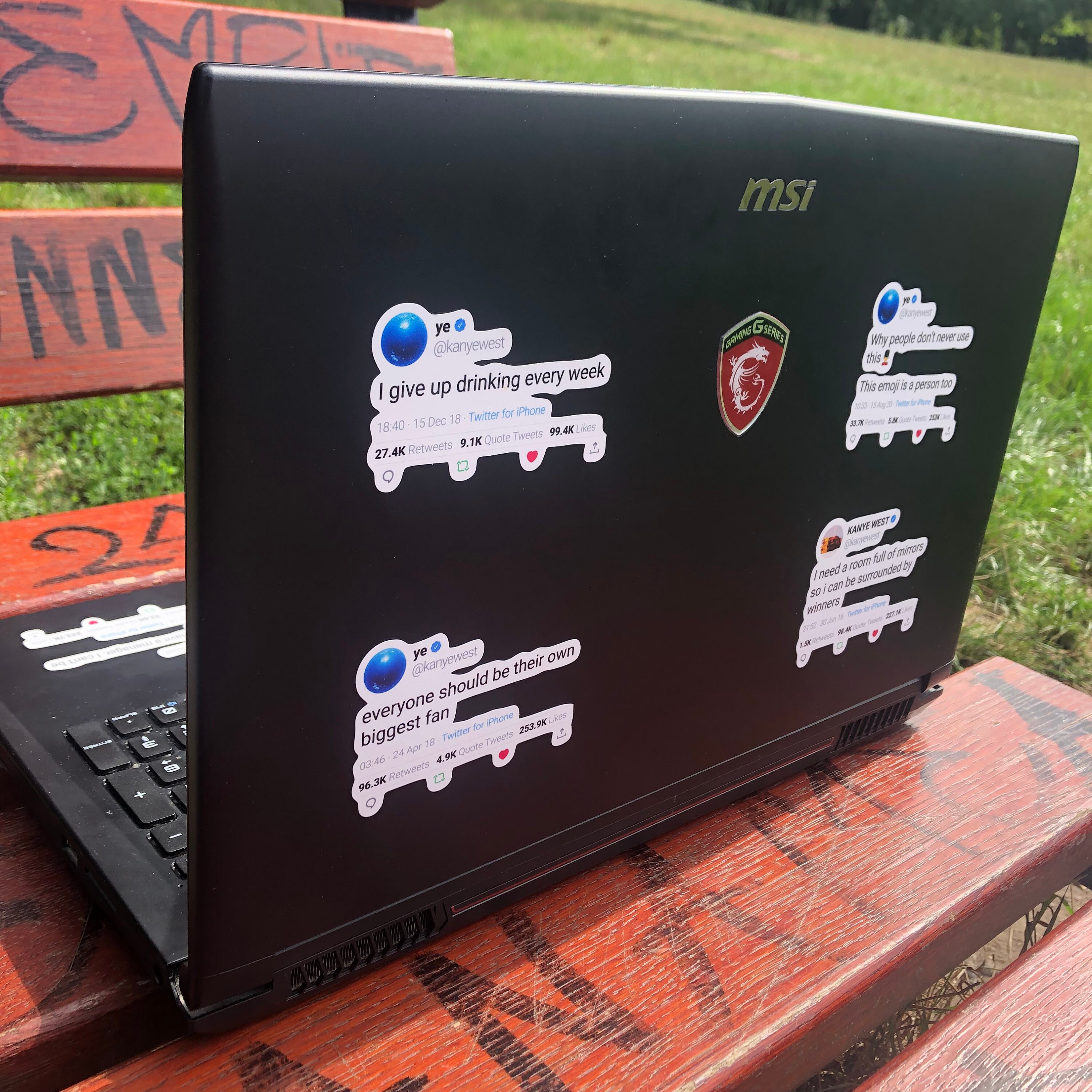 5 Kiss Cut Stickers Kanye West : 5 Funny Tweets Pack 5 - Etsy