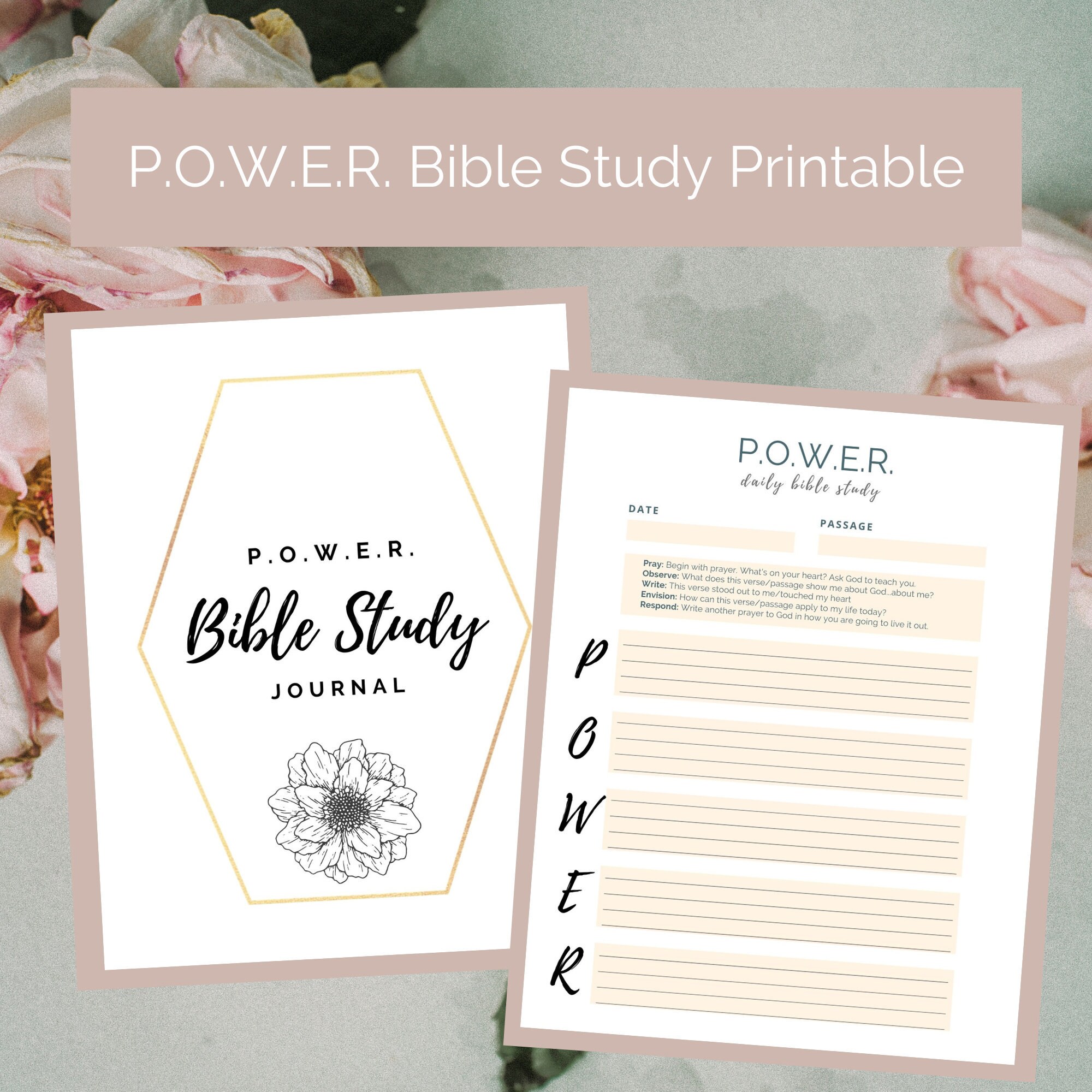 P.O.W.E.R. Daily Bible Study Printable - Etsy