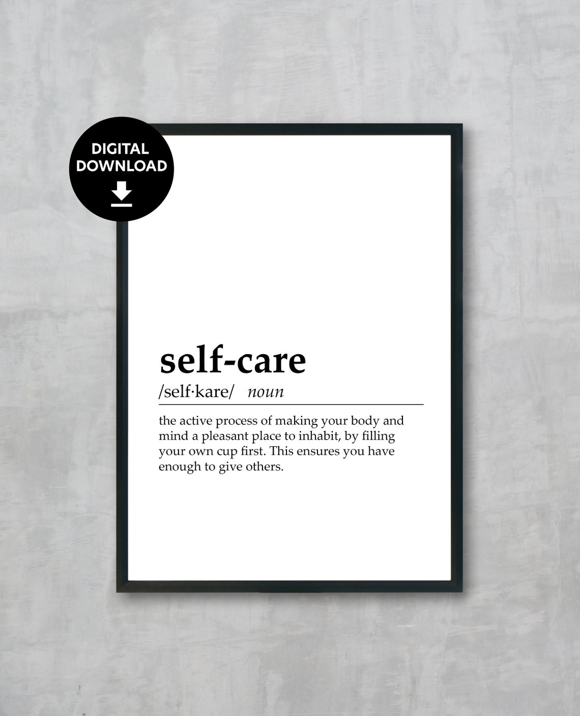 DIGITAL DOWNLOAD Inspirational Decor Self-care Poster | Etsy