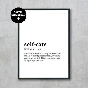 DIGITAL DOWNLOAD, Inspirational Decor, Self-care Poster, Therapist Wall ...