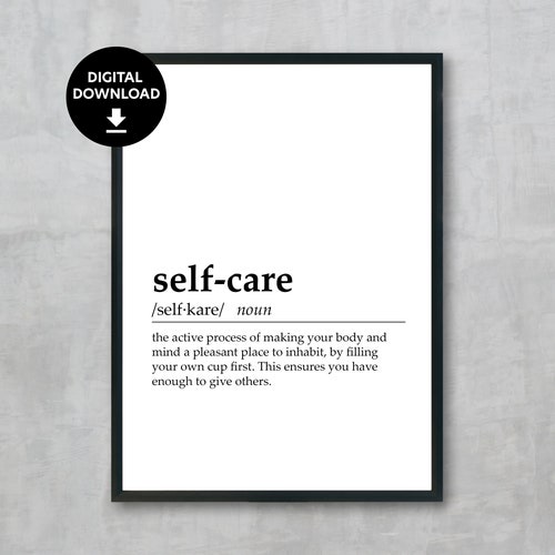 DIGITAL DOWNLOAD Inspirational Decor Self-care Poster | Etsy