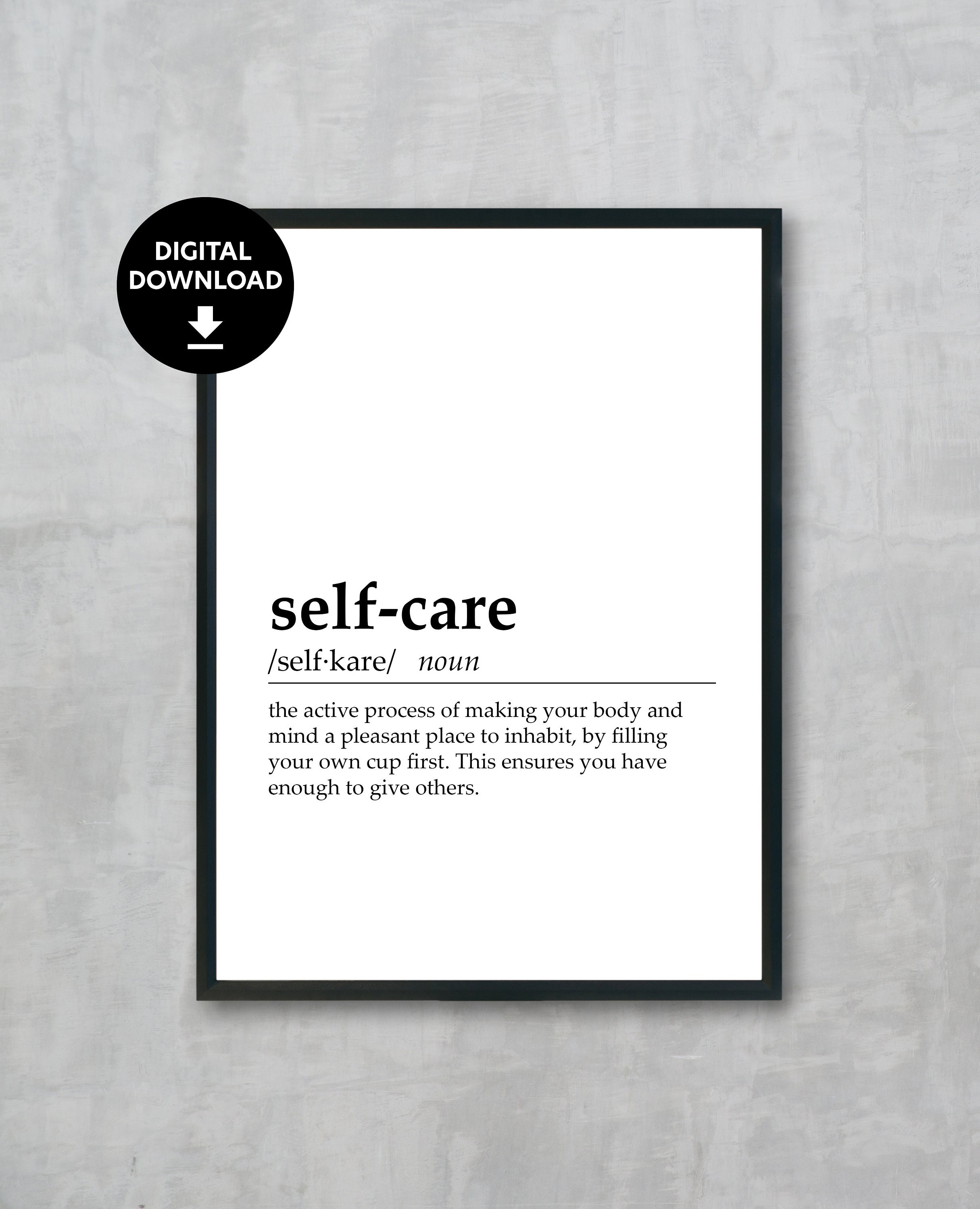 DIGITAL DOWNLOAD Inspirational Decor Self-care Poster - Etsy