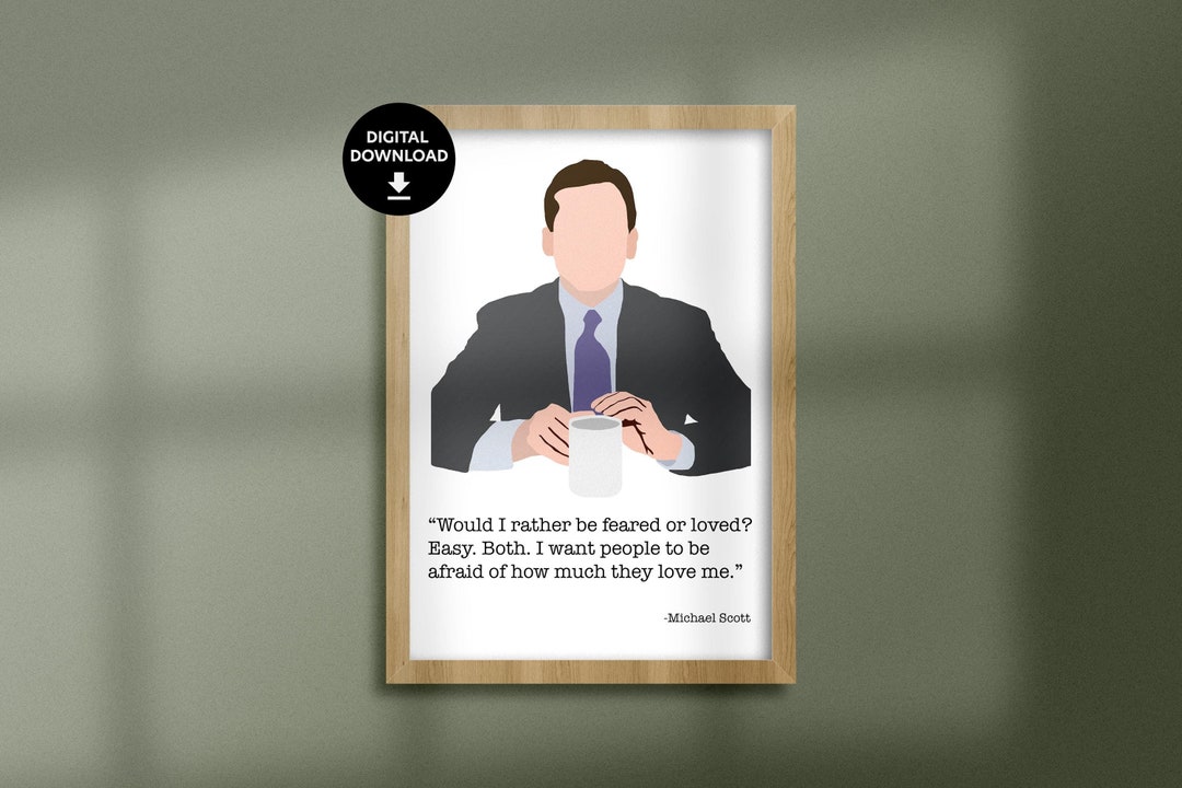 Michael Scott Quote Poster, the Office TV Show Art (digital Download ...