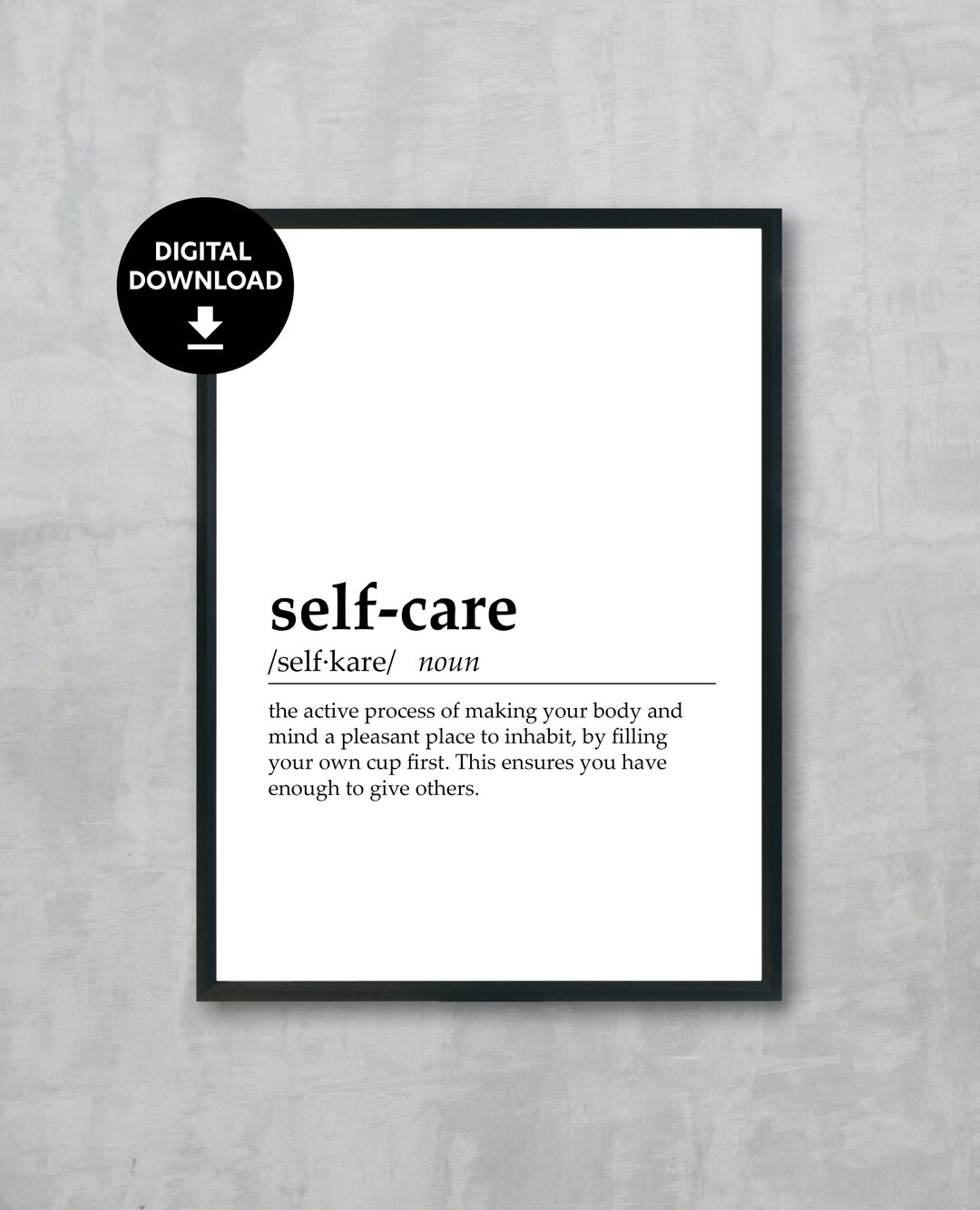 DIGITAL DOWNLOAD, Inspirational Decor, Self-care Poster, Therapist Wall ...