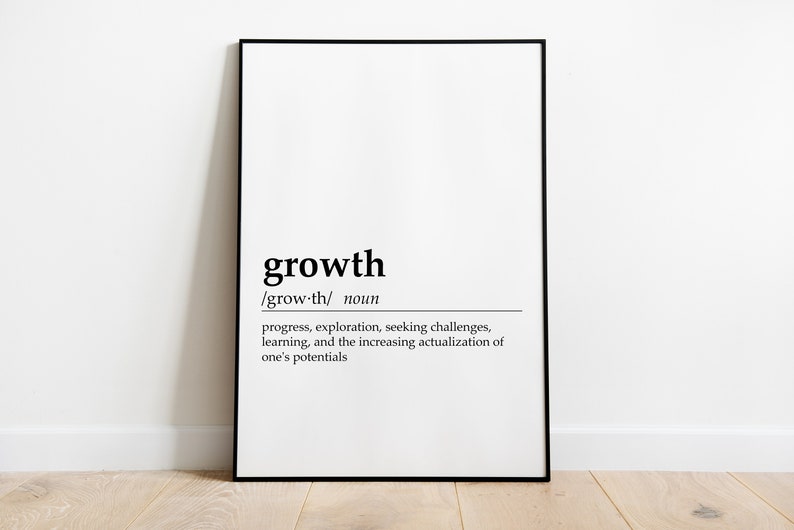 DIGITAL DOWNLOAD, Growth Definition, Growth Poster, Therapist Art ...