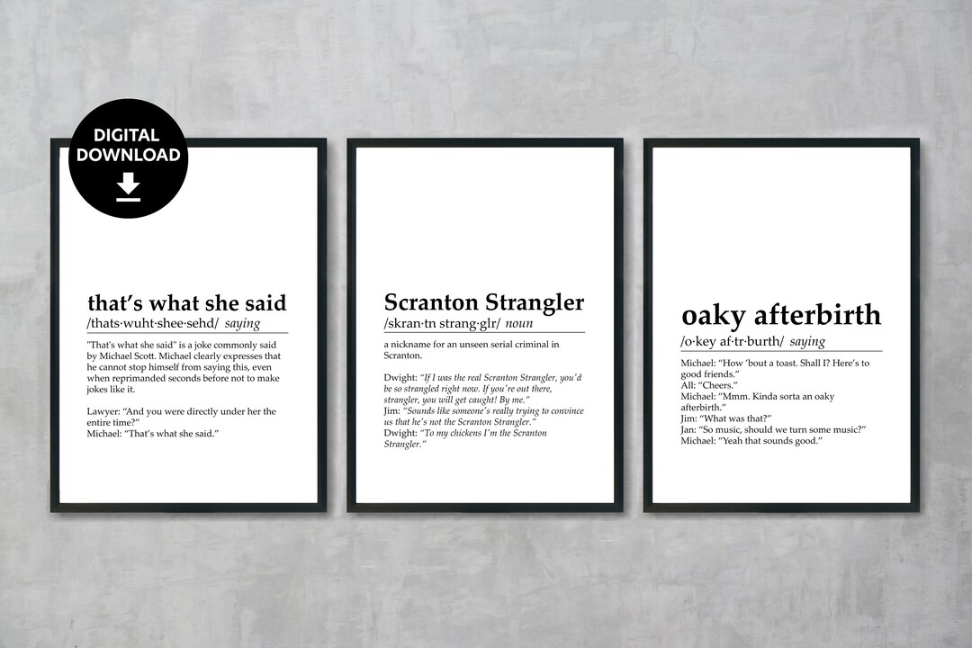 The Office Decor, Wall Art, Minimalist Posters, Michael Scott, Dwight ...