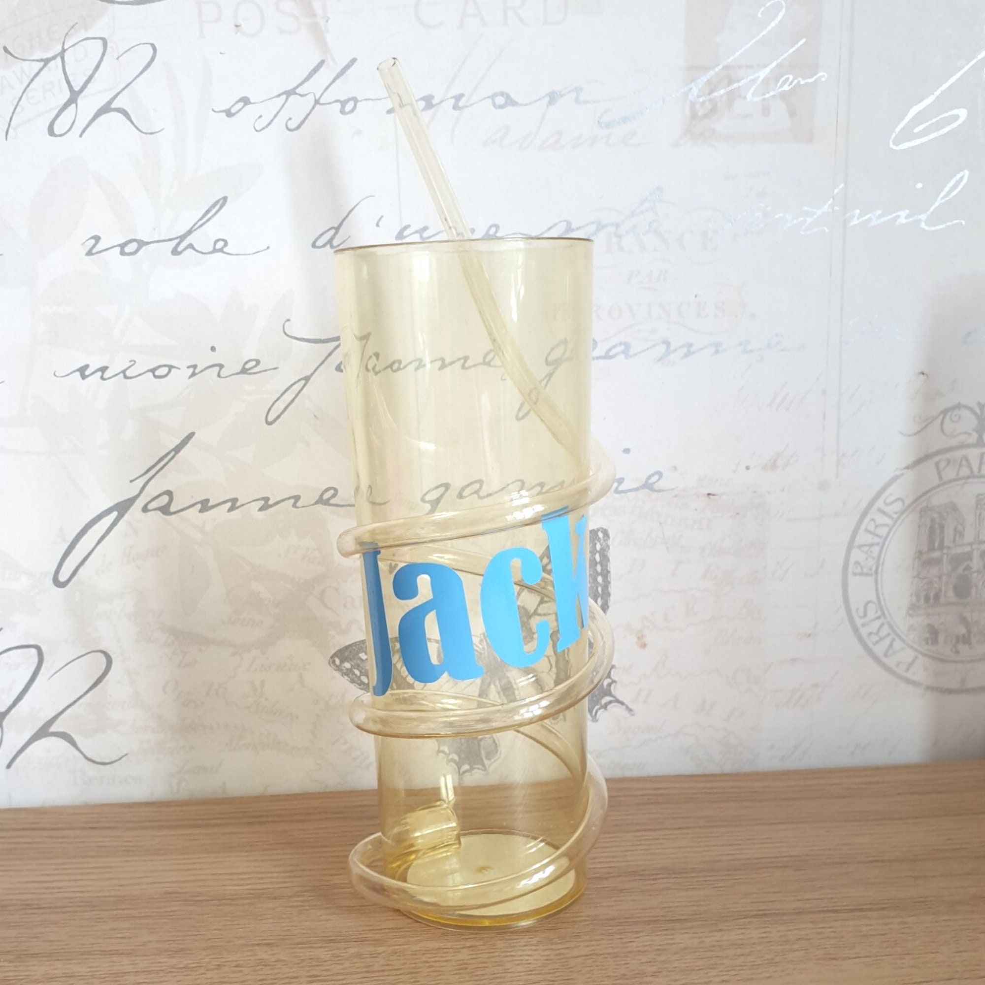 Personalized Crazy Straw Cup Tumbler Coloured Straw Wrapped - Etsy UK