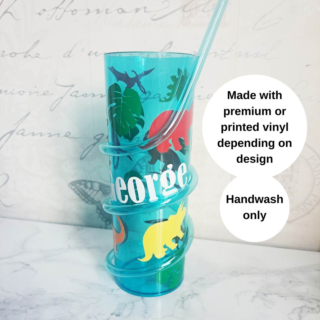 Personalized Crazy Straw Cup Tumbler Coloured Straw Wrapped - Etsy UK