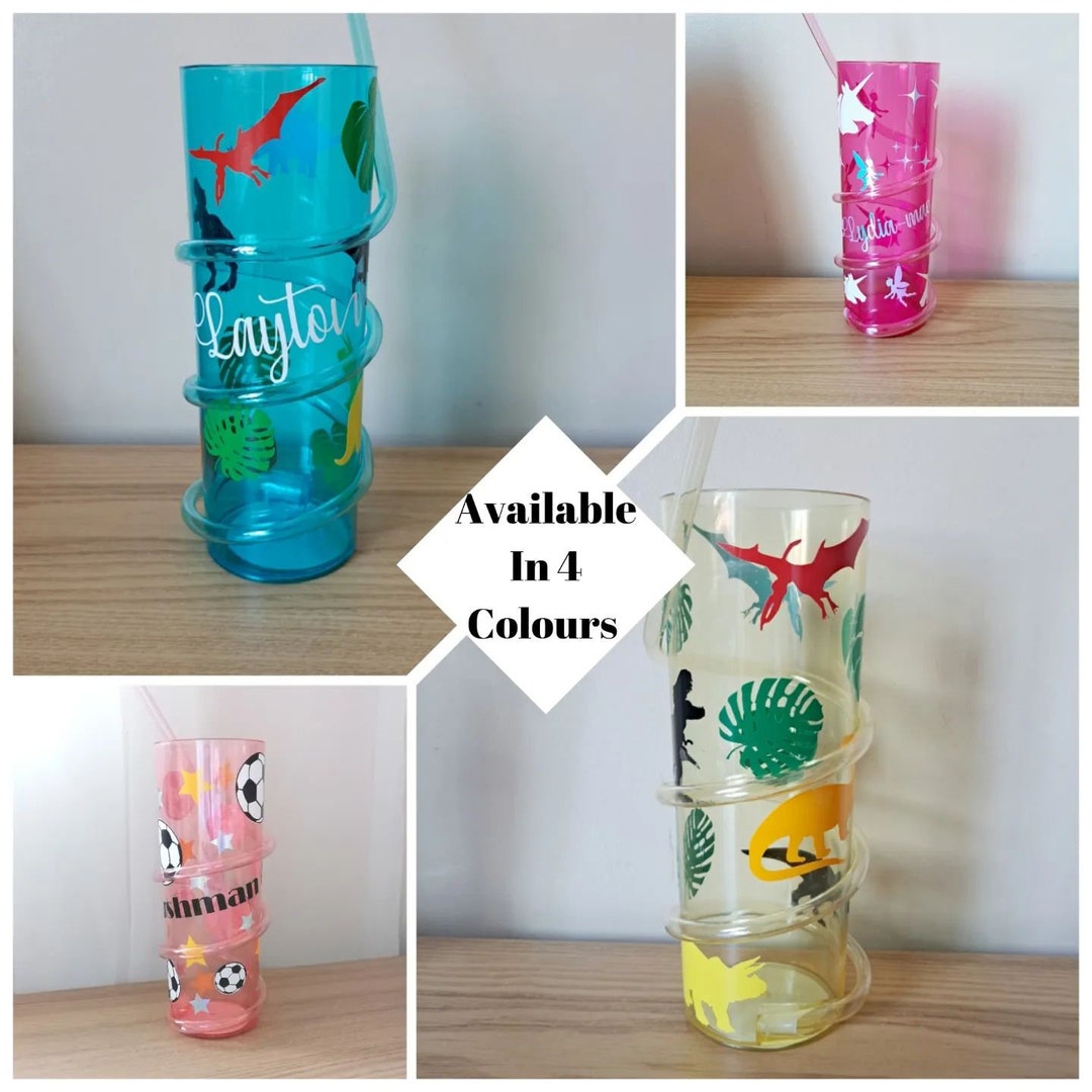 Personalized Crazy Straw Cup Tumbler Coloured Straw Wrapped - Etsy UK