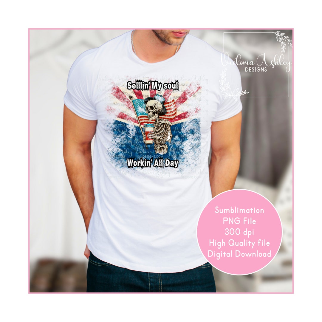 Distressed American Flag With Skeleton PNG Digital Download Patriot ...