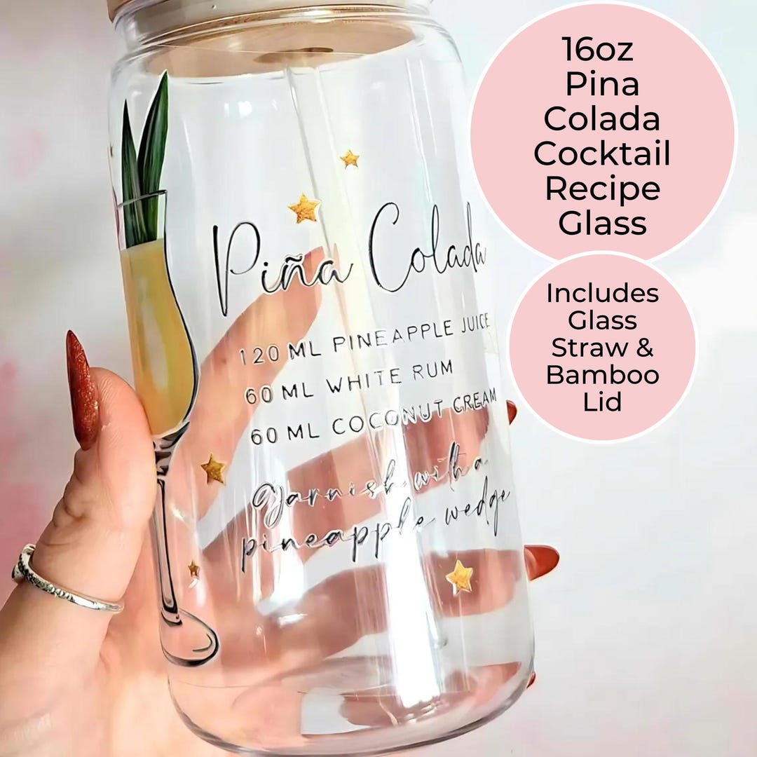 Pina Colada Tiki Cocktail Party Glassware, Tropical Rum Flavoured ...