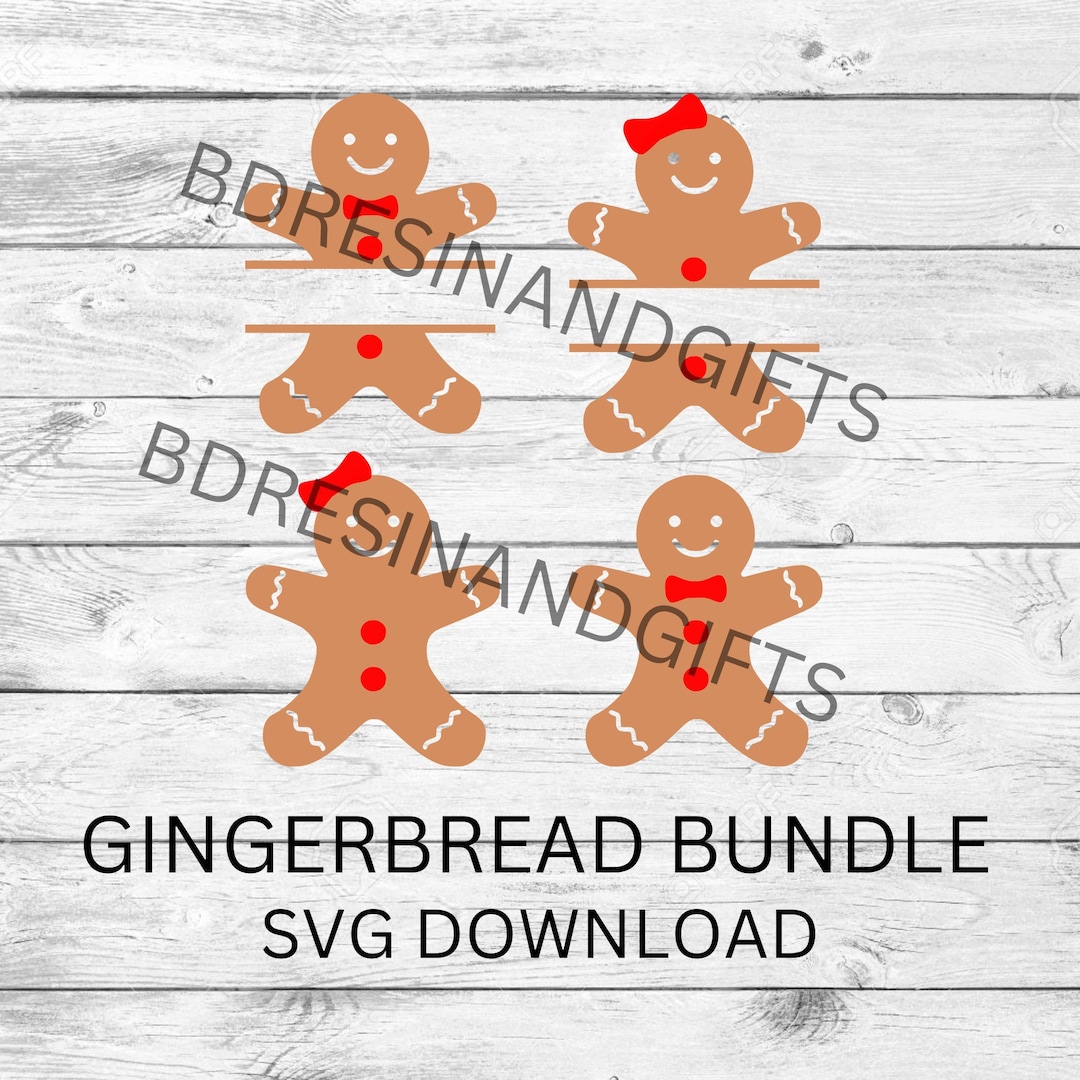 Ginger Bread Man SVG Bundle SVG Digital Downloads SVG Files - Etsy