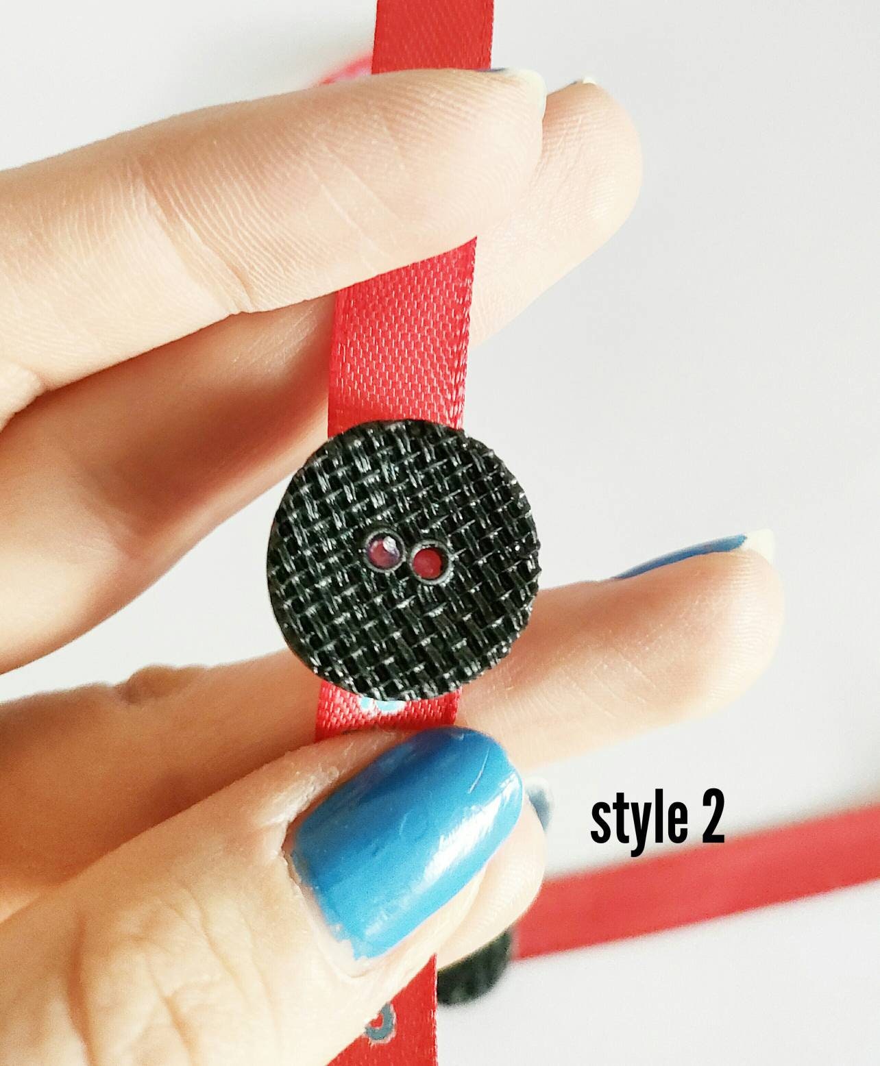 Santa's Lost Button Handmade Santa Button on A Piece of - Etsy UK