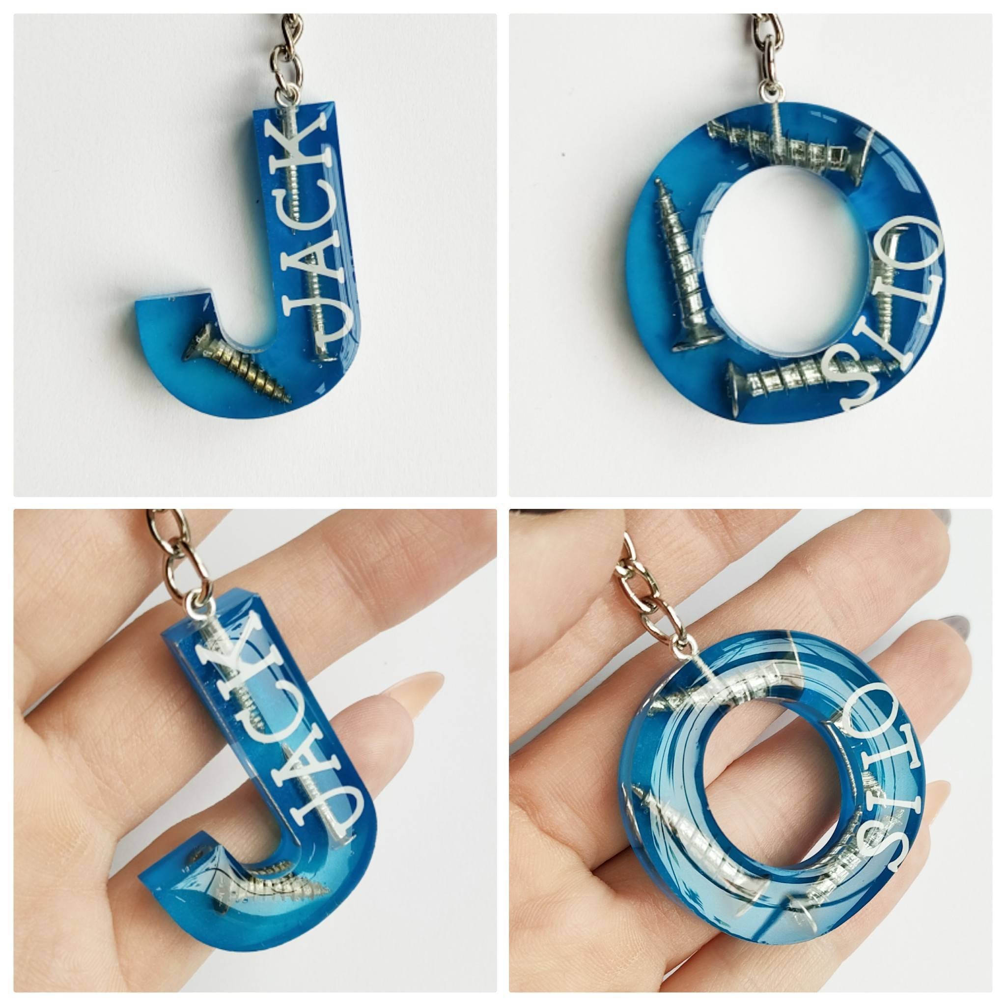Personalised Initial Keyring With Screws Birthday Gift From a | Etsy UK