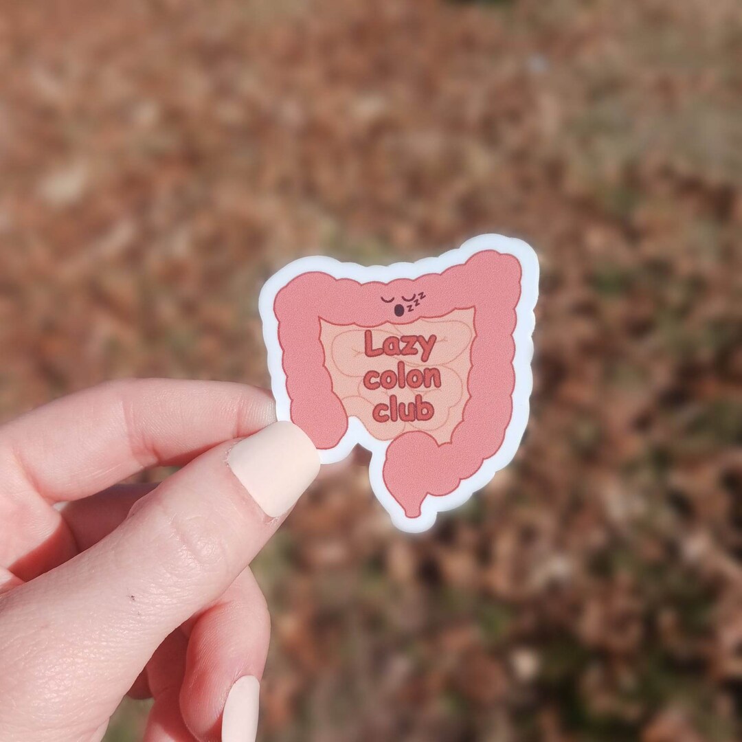 Lazy Colon Sticker Water Bottle Sticker Hydroflask Sticker - Etsy