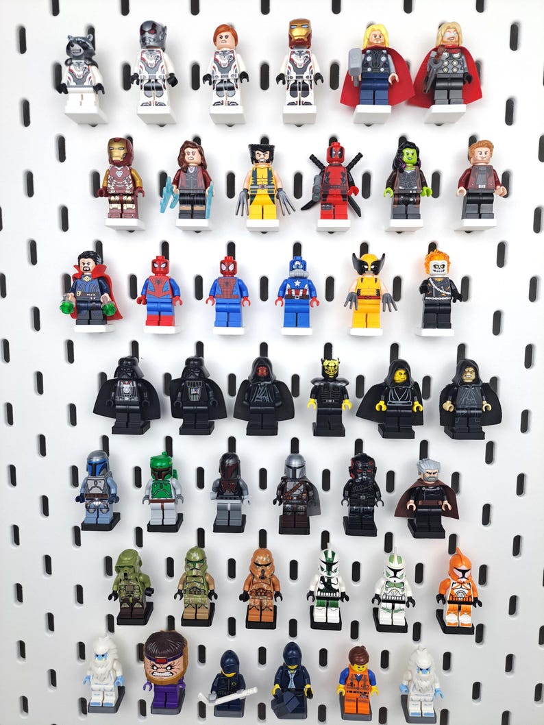 Lego Minifigure Displays for IKEA Skadis / Uppspel Heel Saver ...