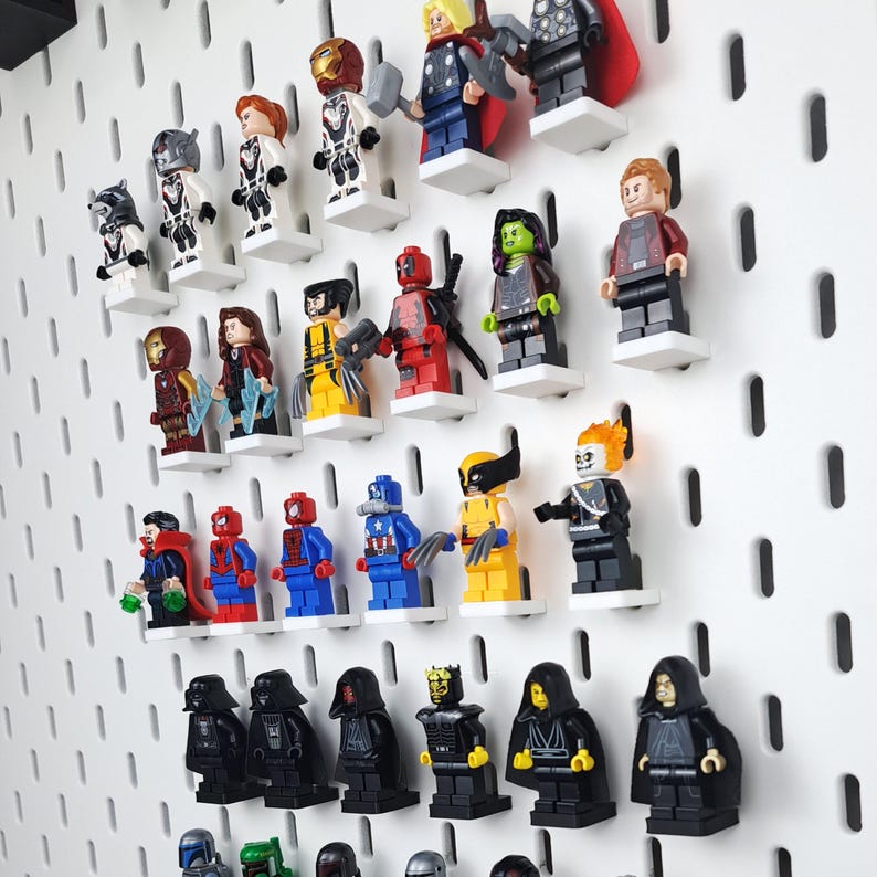 Lego Minifigure Displays for IKEA Skadis / Uppspel Heel Saver ...