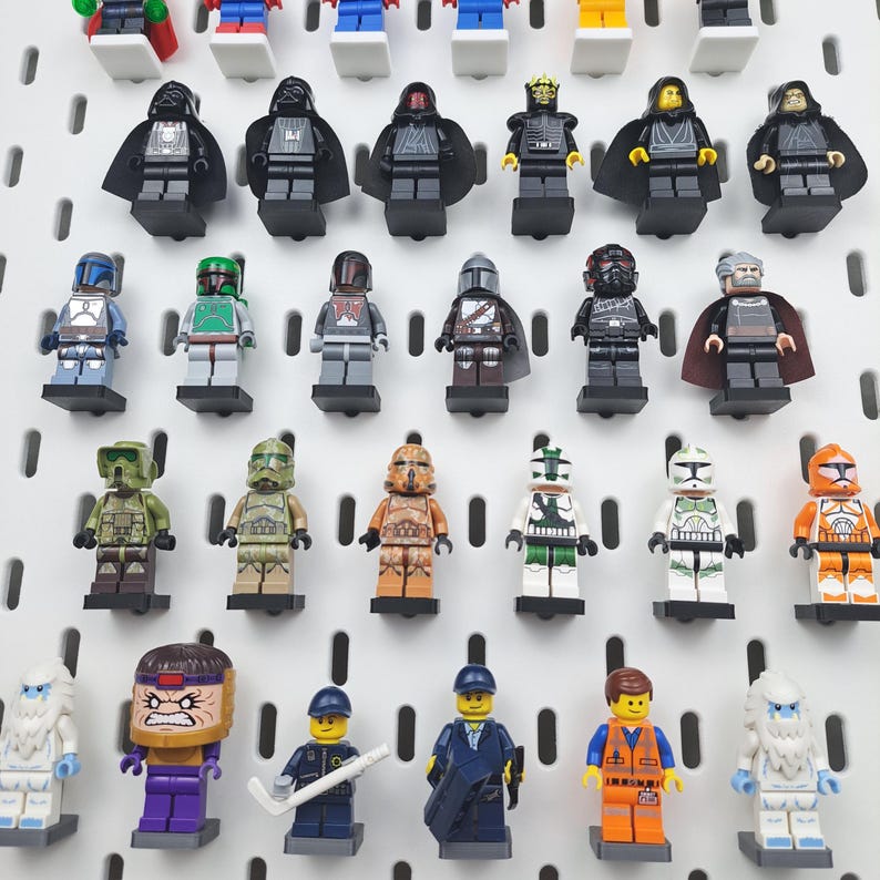Lego Minifigure Displays for IKEA Skadis / Uppspel Heel Saver ...