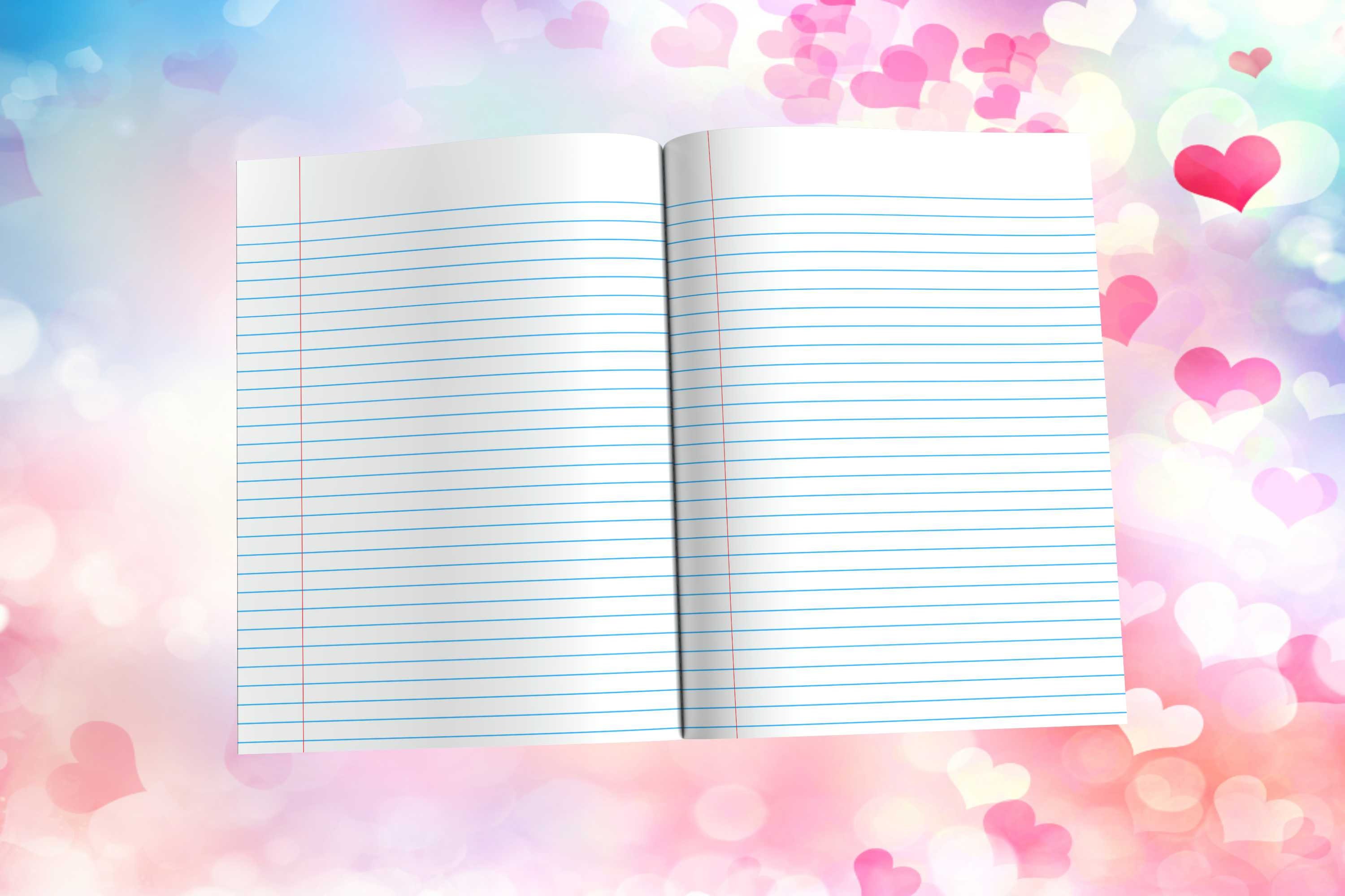 Heart-themed Composition Notebook H6 - Etsy