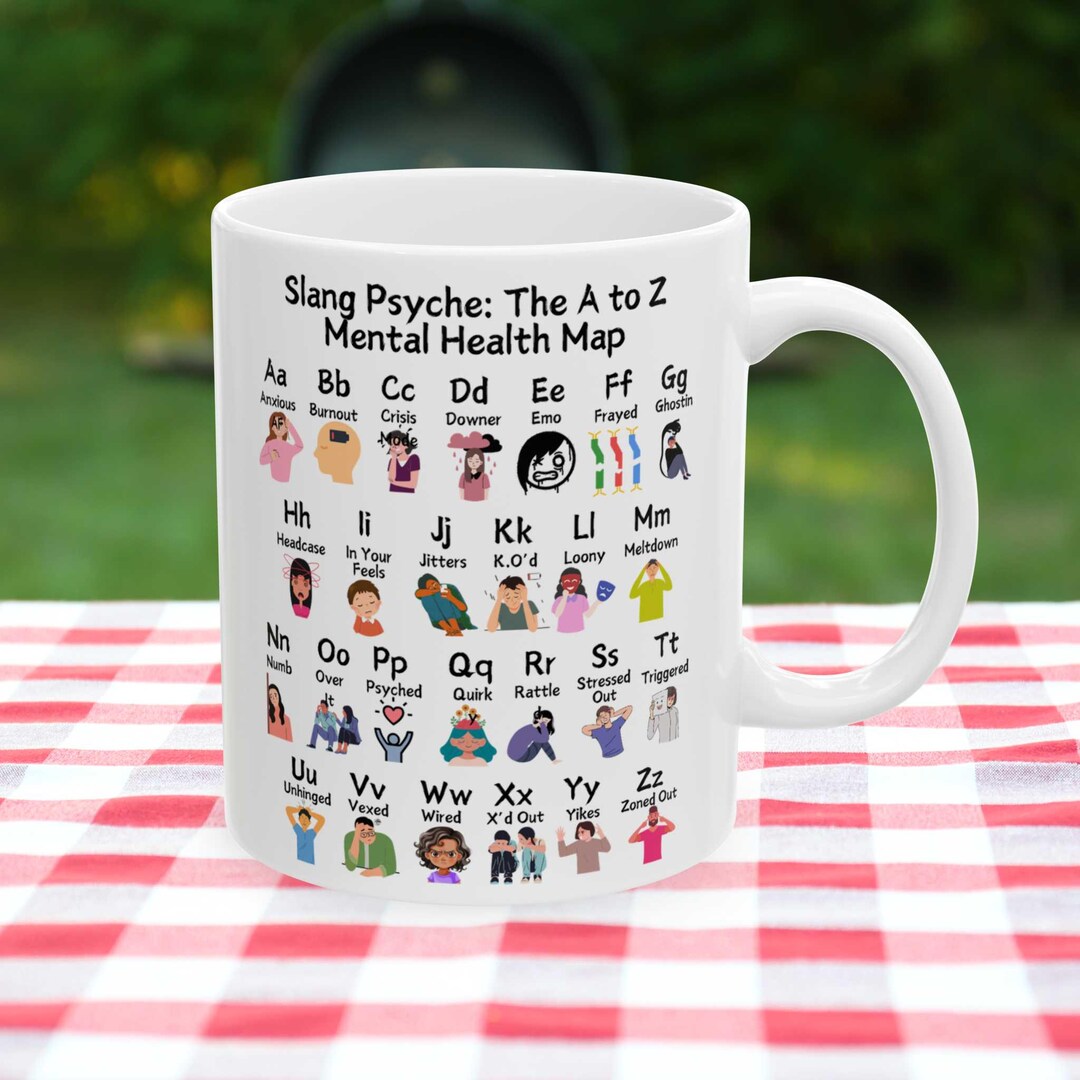 Slang Psyche: the A to Z Mental Health Map Ceramic Mug, 11oz, 15oz - Etsy