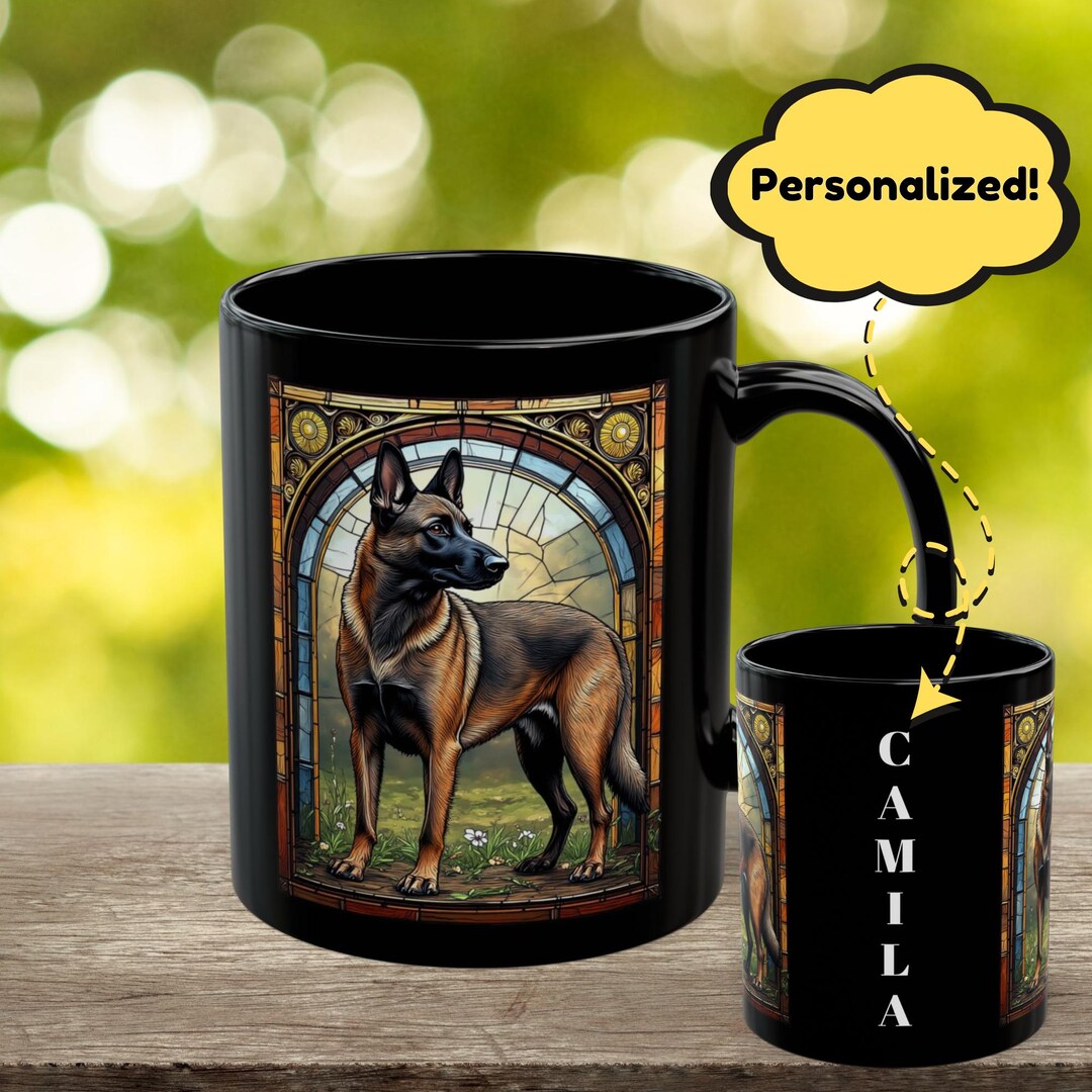 Belgian Malinois Fawn Sable Mug - Personalized Dog Lover Coffee Cup ...