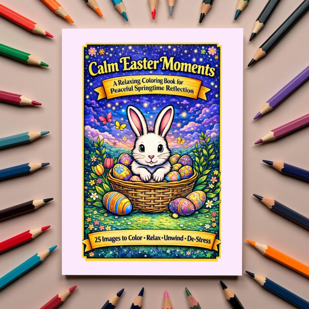 Calm Easter Moments Coloring Book - A Relaxing Coloring Book for ...