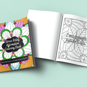 Colorful Affirmations: Relaxing Coloring Book Pages, Beautiful Designs ...
