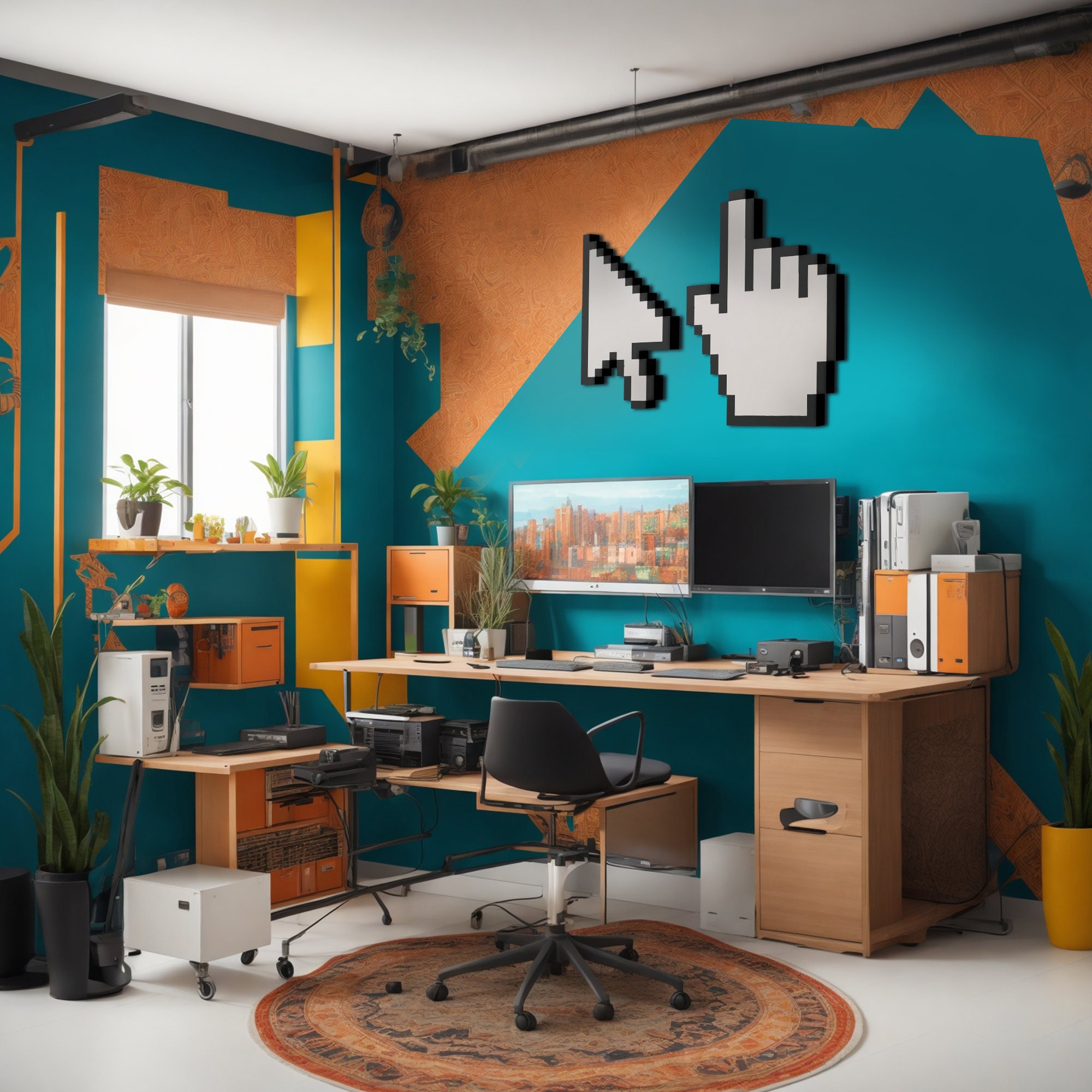 3d Pixel Retro Mouse Cursor Papercraft Wall Decor .pdf .svg . 3d Arrow ...