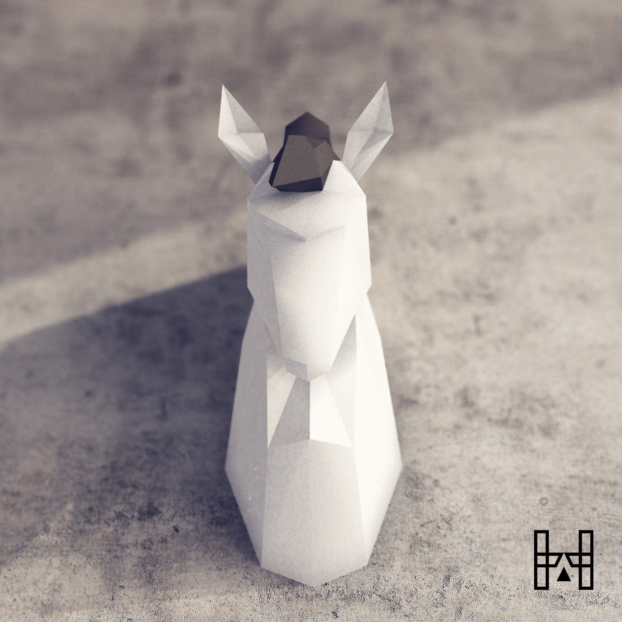 3d Chess Horse Papercraft, Wall Horse Pawn Model Template. DIY Low Poly ...